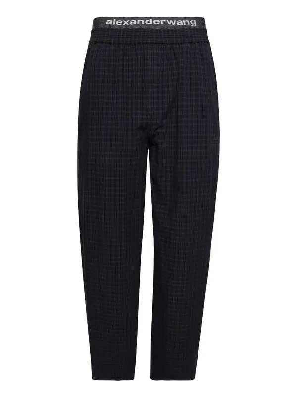 Alexander Wang Relaxed Plaid Pants - Blue