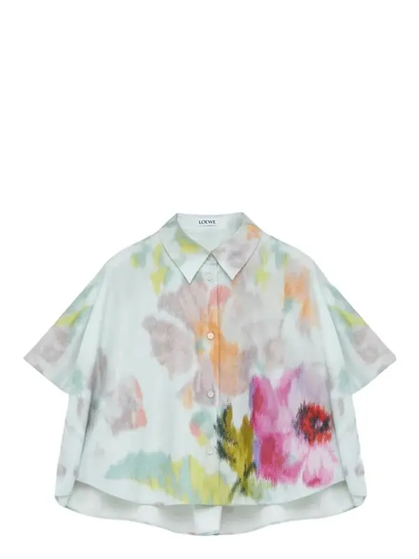 Loewe Cotton And Silk Trapeze Shirt - Multi