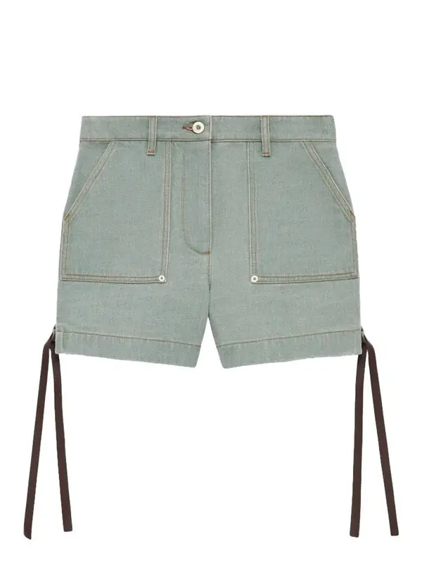 Loewe Workwear Denim Shorts - Green