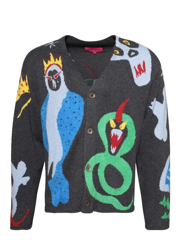 THE ELDER STATESMAN Mythical Creatures Cardigan - Multi