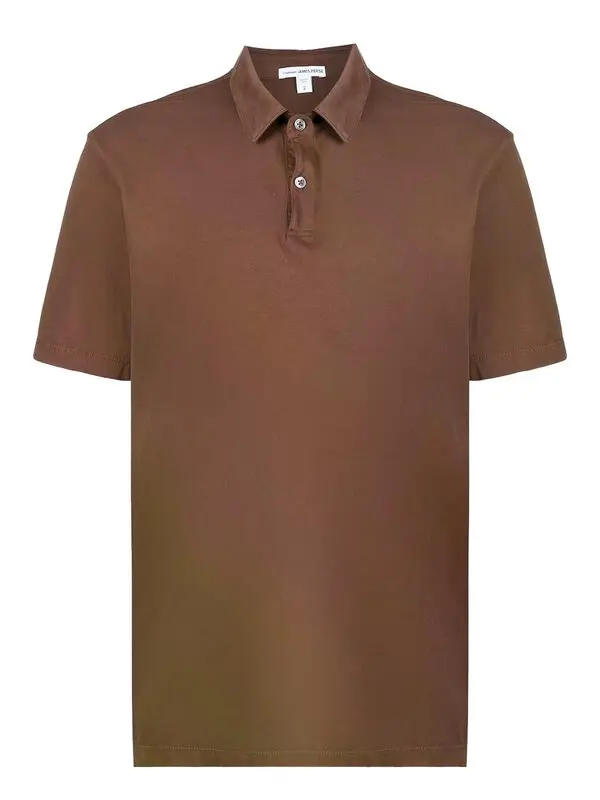 JAMES PERSE Plain Polo Shirt - Brown