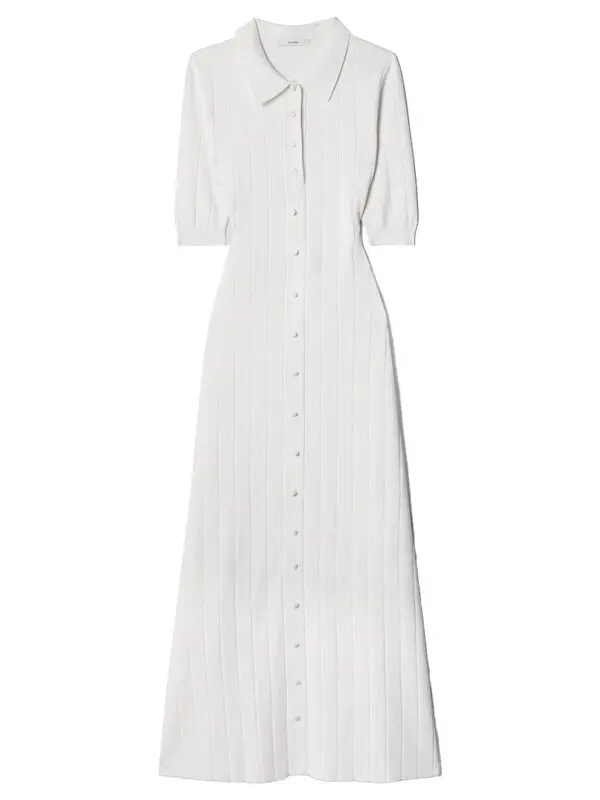 Adam Lippes Fenwick Recycled Pointelle-knit Midi Dress - Ivory