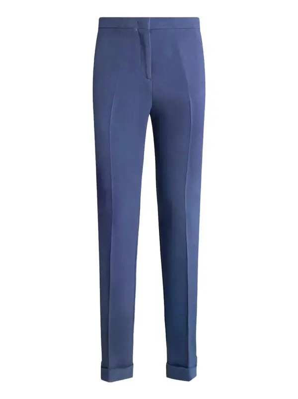 Etro Cady Cigarette Cuffed Trousers - Blue