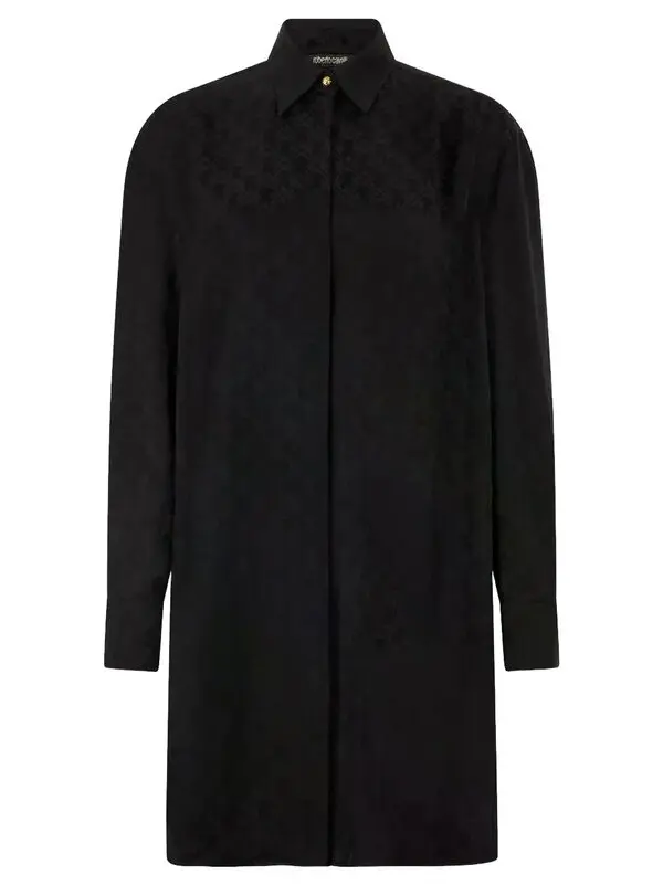 Roberto Cavalli Long-sleeve Shirt Dress - Black