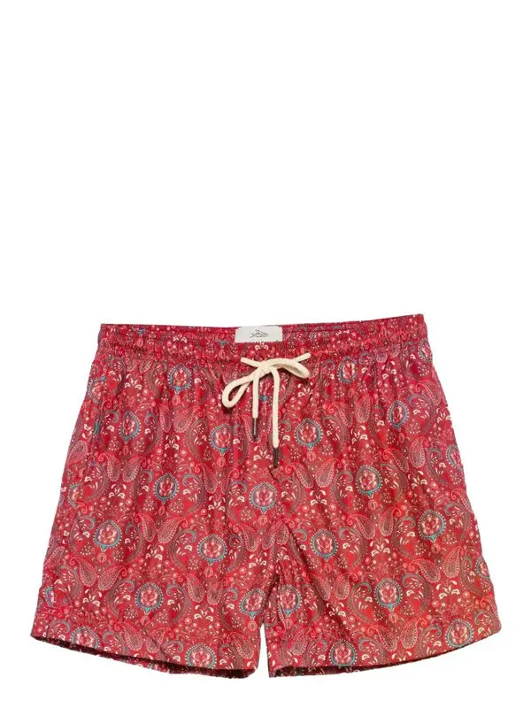 PENINSULA SWIMWEAR Paisley-print Swim Shorts - Red