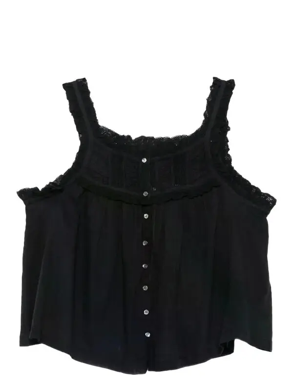 DÔEN Fidella Cropped Blouse - Black