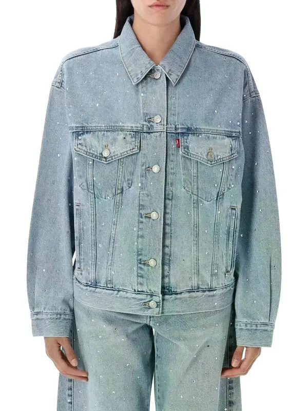 LEVI'S 90's Crystal-embellished Jacket - Blue