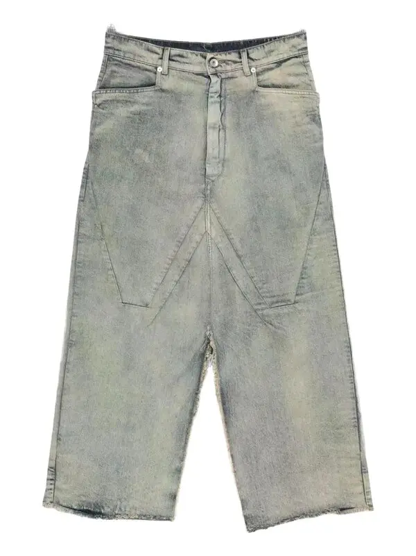 Rick Owens Cotton Denim Skirt - Blue