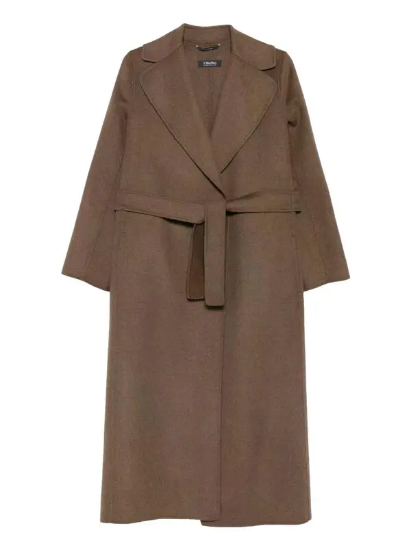 Max Mara Wool Wrap Coat - Brown