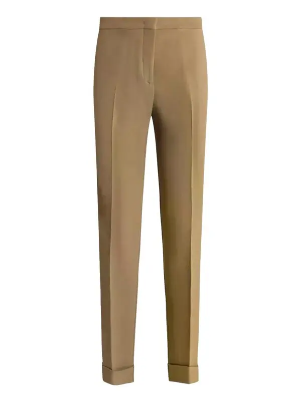 Etro Cady Cigarette Cuffed Trousers - Neutrals