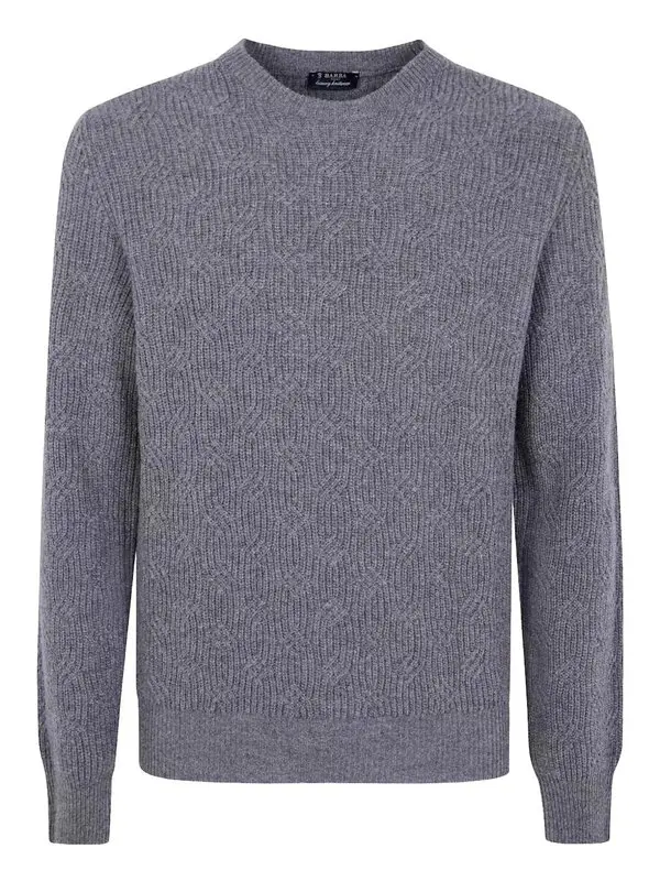 BARBA NAPOLI Cable-knit Sweater - Grey