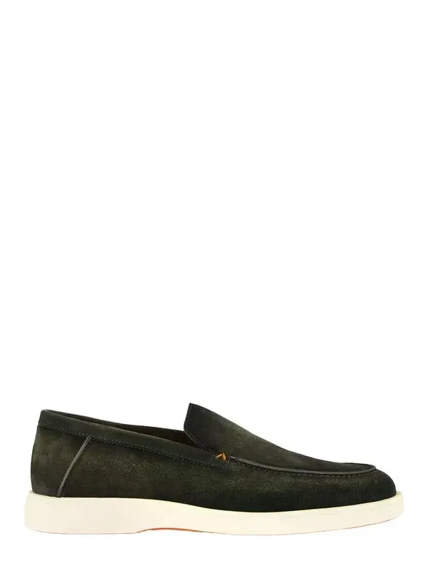 Santoni Suede Loafers - Green