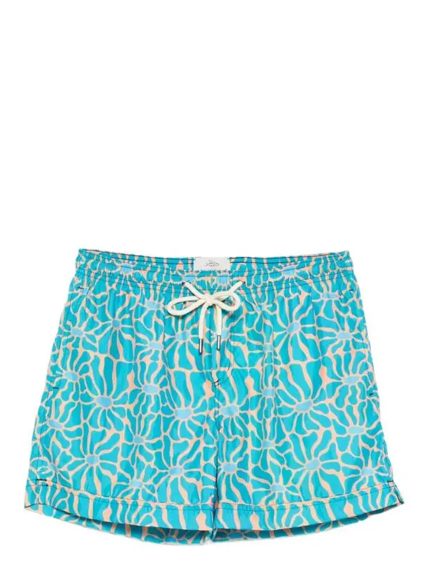 PENINSULA SWIMWEAR Floral Print Swim Shorts - Blue