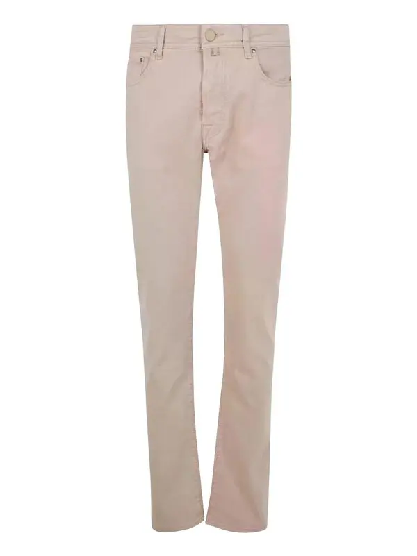 Jacob Cohen Embroidered-pocket Trousers - Neutrals