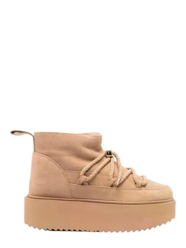Inuikii Classic Suede Platform Boots - Neutrals