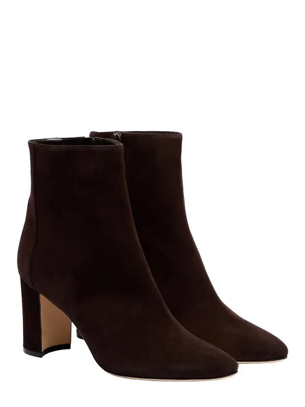 Manolo Blahnik Rosie 70 Suede Ankle Boots - Brown