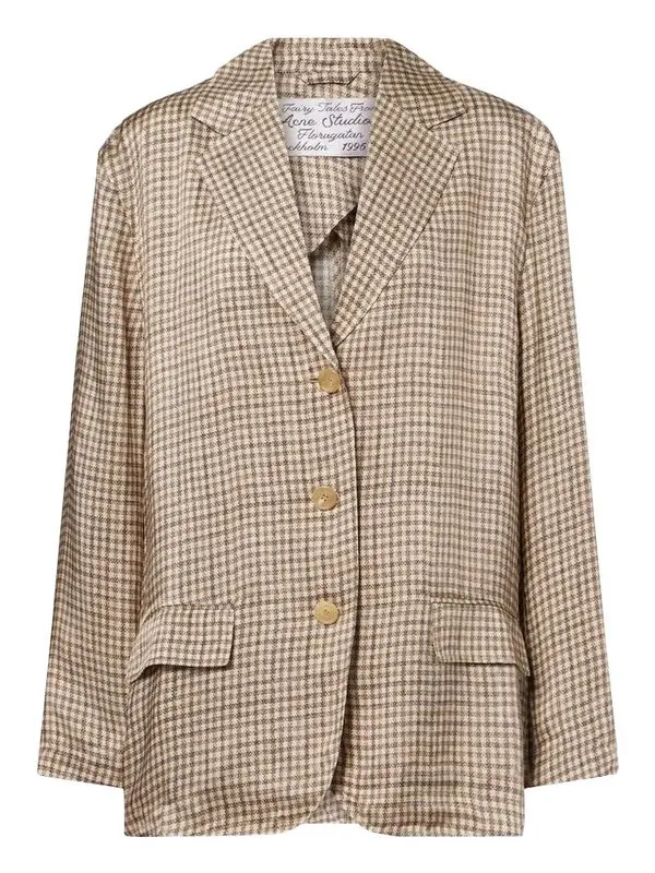 Acne Studios Junida Checked Blazer - Beige