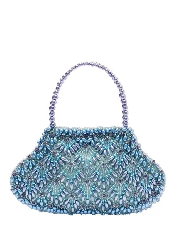 CLIO PEPPIATT Scallop Embellished Mini Tote Bag - Blue