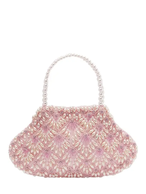 CLIO PEPPIATT Scallop Embellished Mini Tote Bag - Pink