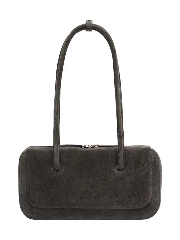 AESTHER EKME Lagune Bowling Mini Suede Shoulder Bag - Grey