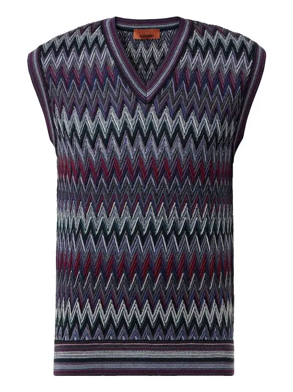 Missoni Zigzag Wool Sweater Vest - Multicoloured