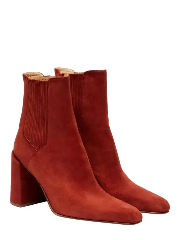 Gabriela Hearst Luke Suede Ankle Boots - Red