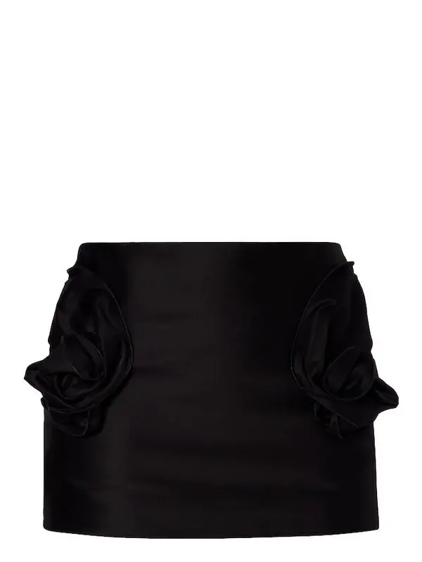 Magda Butrym Floral-appliqué Mini Skirt - Black