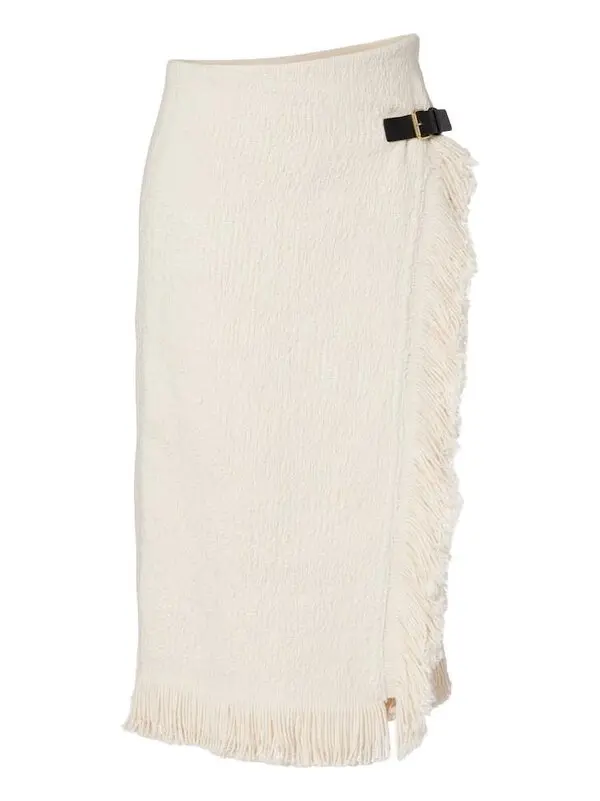 Isabel Marant Galla Cotton And Linen Midi Skirt - White