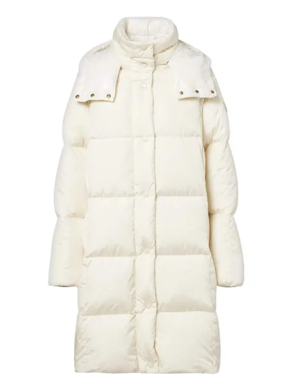Moncler Quilted Down Coat - White