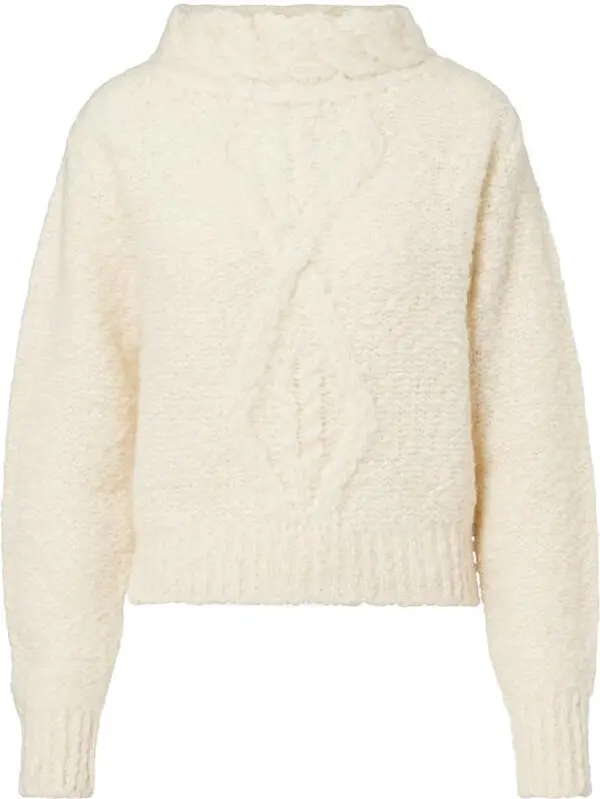 Isabel Marant Romane Cable-knit Turtleneck Sweater - Beige