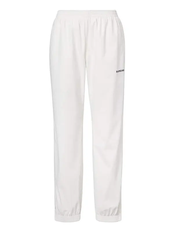Balenciaga Logo Straight Sweatpants - White