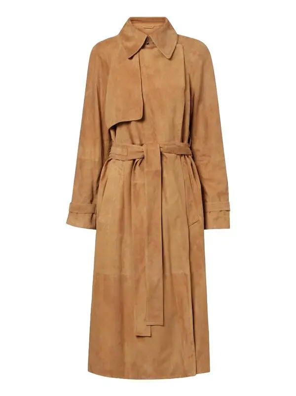 Proenza Schouler Ramona Suede Trench Coat - Brown