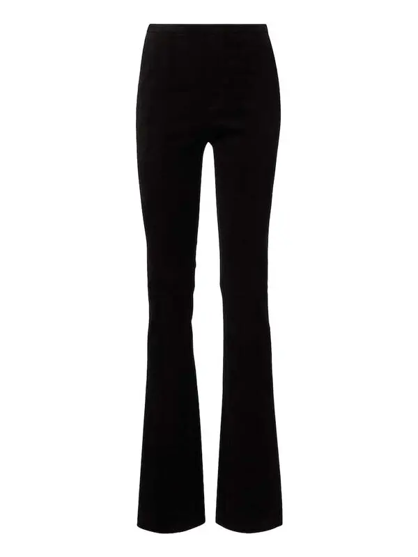 Stouls Kam 24 Suede Flared Pants - Black