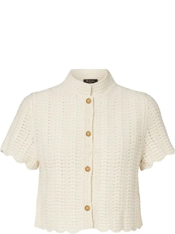 Loro Piana Arola Knitted Cashmere-blend Jacket - White