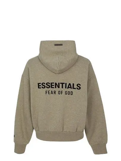 Fear Of God Essentials Classic Hood Zip Up Sweatshirt - Homestead Heather