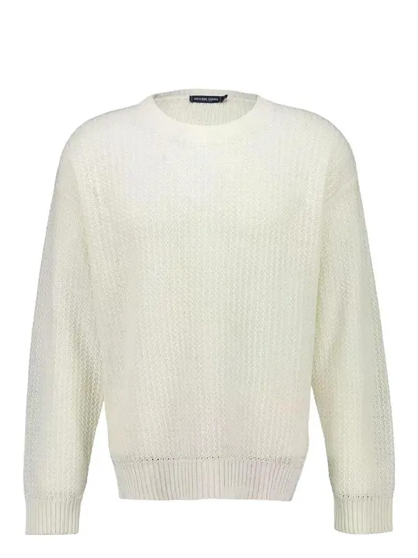 Frescobol Carioca Jardim Linen Crew-neck Sweater - White