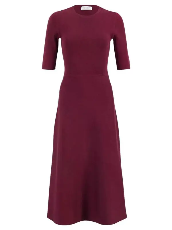 Gabriela Hearst Seymore Crew-neck Midi Dress - Red