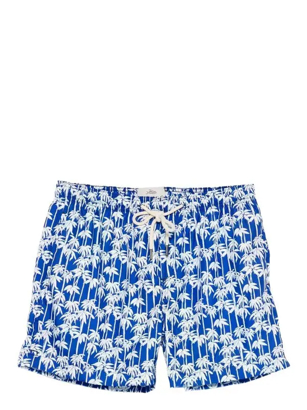 PENINSULA SWIMWEAR Palm Tree Print Swim Shorts - Blue