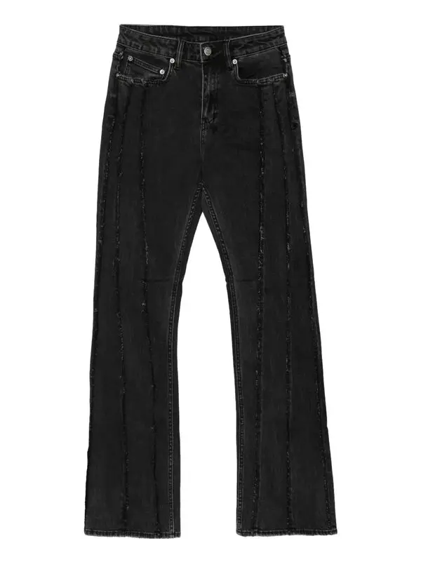Ksubi Frayed-seam Flare Jeans - Black