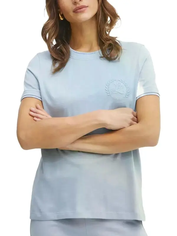 Luisa Spagnoli Embroidered Logo T-shirt - Blue