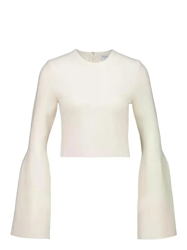 Gabriela Hearst Talos Flared-sleeve Knit Top - Neutrals