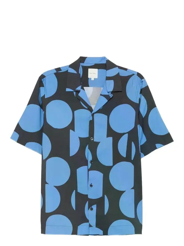 Paul Smith Geometric-pattern Shirt - Blue