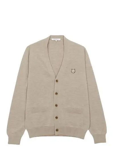 Maison Kitsuné Bold Fox Head Cardigan - Beige