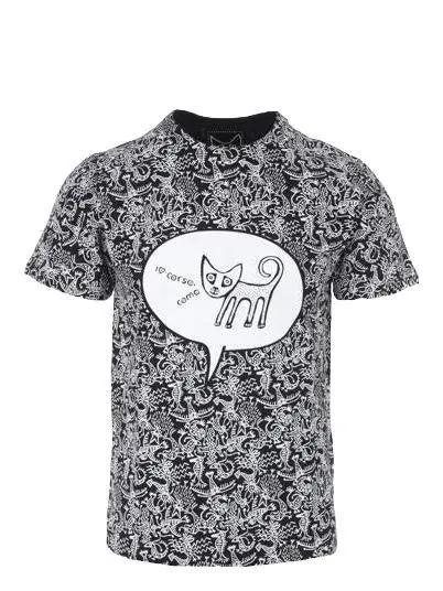 10 CORSO COMO Graphic Print T-shirt - Black