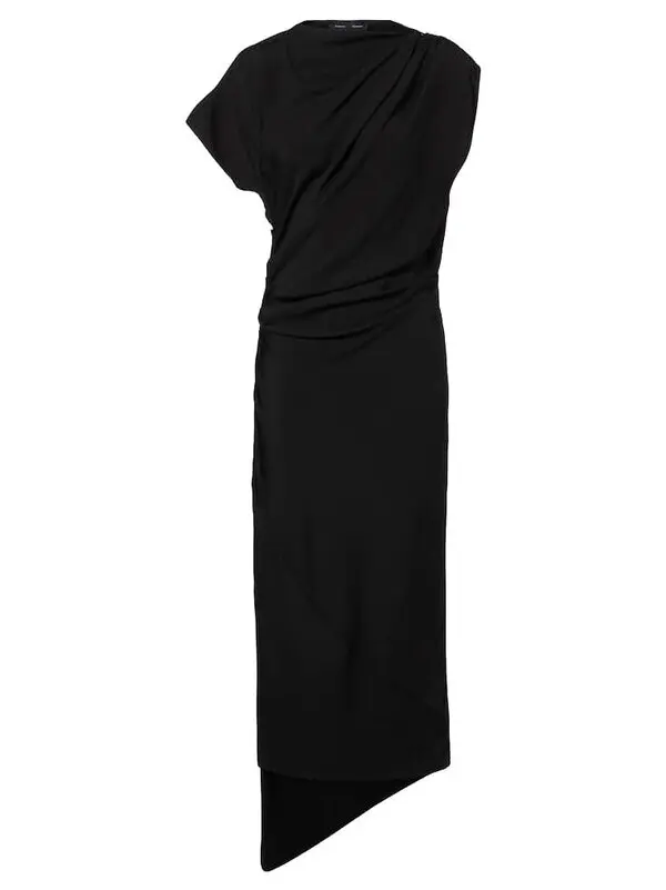 Proenza Schouler Hallie Draped Midi Dress - Black