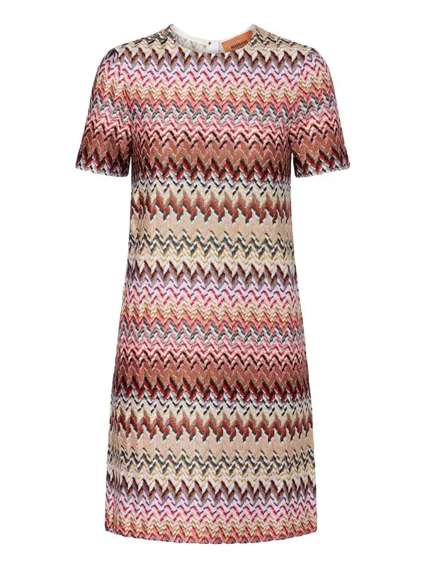 Missoni Zig Zag Lame Minidress - Multicoloured