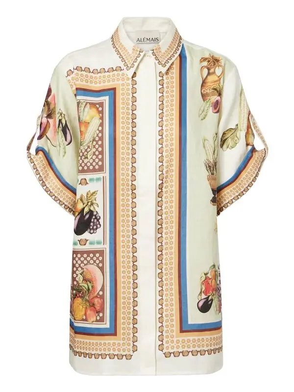 ALEMAIS Mercado Printed Linen Shirt - Multicoloured
