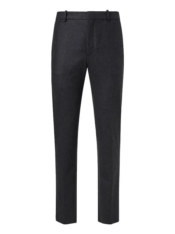 TOD'S Virgin Wool Straight Pants - Blue