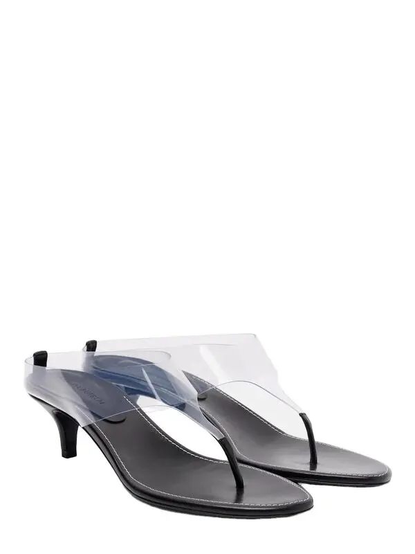 Magda Butrym 45 Leather-trimmed Thong Sandals - Black