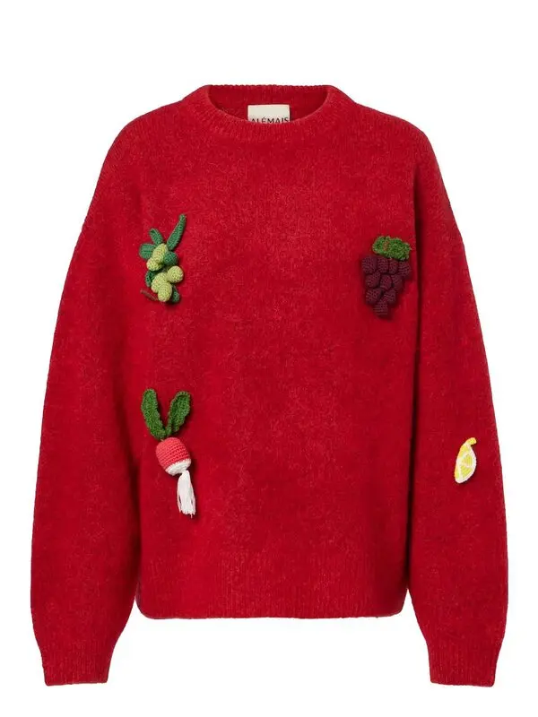 ALEMAIS Fruitto Alpaca-blend Sweater - Red